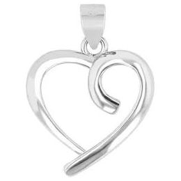 Adelia&acute;s Kettenanh&auml;nger ADELIA ́S "modischer Herz Anh&auml;nger aus 925 Sterling Silber", silber, Schmuckanh&auml;nger, Damen, Silber 925 (Sterlingsilber), Kettenanh&auml;nger