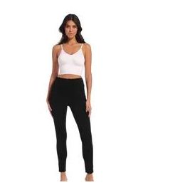 Leggings MAGIC BODYFASHION "Hi-Waist Slim Tights", Damen, Gr. M, N-Gr, schwarz, Obermaterial: 85% Polyamid, 15% Elasthan, eng lang, Hosen Leggings, mittlere Formung von Bauch, H&uuml;ften und Oberschenkeln