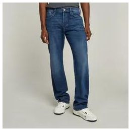 G-Star Raw Straight-Jeans G-STAR "Dakota Regular Straight", Herren, Gr. 31, L&auml;nge 34, blau (worn in waterspouts), Denim/Jeans, Obermaterial: 94% Baumwolle, 5% Elastomultiester, 1% Elasthan, gerade normal, Jeans Straight-Jeans, Mid Rise