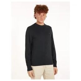 Rundhalspullover Tommy Hilfiger "PIMA ORG CTN CASHMERE CREW NECK", Damen, Gr. M, dunkelgrau heather, Obermaterial: 92% Baumwolle, 8% Kaschmir, Rundhals, Pullover Rundhalspullover