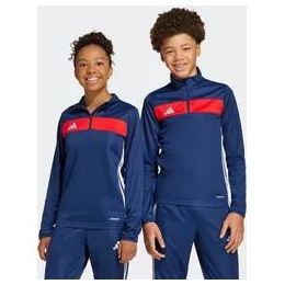 Trainingsshirt Adidas PERFORMANCE "TIRO 25 ESSENTIALS KIDS TRAININGSOBERTEIL", Jungen, Gr. 152, blau (team navy blau, rot), Obermaterial: 100% Polyester, normal, ohne Ausschnitt, Shirts, f&uuml;r Kinder, feuchtigkeitsabsorbierende AEROREADY Technologie