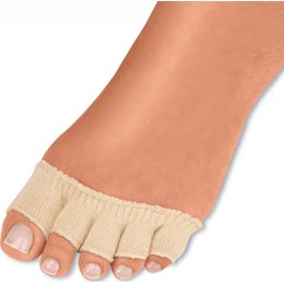 Damen Zehensocken beige, Gr&ouml;&szlig;e Packung (2 Paar)