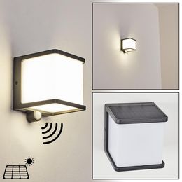 hofstein Burseryd Solar-Au&szlig;enwandleuchte LED Anthrazit, 1-flammig, Bewegungsmelder