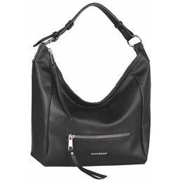 Hobo Bruno Banani "Amalfi", Damen, Gr. B/H/T: 42cm x 32cm x 18cm, schwarz, Lederimitat, Taschen, Beuteltasche Schultertasche verstellbarer Schulterriemen