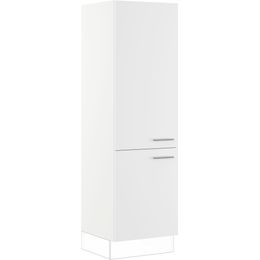 Seitenschrank IMPULS KÜCHEN ""Valencia", Breite/Höhe: 60/190,7 cm", weiß, B:60cm H:190,7cm T:57,6cm, Dekorfolie, Holzwerkstoff, Schränke, vormontiert, mit Drehtüren, mit verstellbaren Fachböden