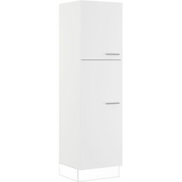 Seitenschrank IMPULS KÜCHEN ""Valencia", Breite/Höhe: 60/205,1 cm", weiß, B:60cm H:205,1cm T:57,6cm, Dekorfolie, Holzwerkstoff, Schränke, vormontiert, mit Drehtüren, mit verstellbarem Fachboden