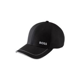 Baseball Cap BOSS Green "Cap-1", Herren, schwarz (schwarz001), Web, Baumwolle, kontrastfarbene Details, unifarben, Caps, mit BOSS Logostickerei