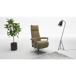 Sit & More TV-Sessel SIT & MORE "Vario Comfort, inkl. Kopfteilverstellung & 360 Drehfunktion", gr&uuml;n (olive), B:70cm H:124cm T:85cm, 100% Polyester, Sessel, inkl. Herz-Waage-Funktion & 3 Motoren, H&ouml;he der Armlehnen 64cm