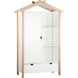 L&uuml;ttenh&uuml;tt Kleiderschrank L&Uuml;TTENH&Uuml;TT "Dolidoo", wei&szlig;, B:112cm H:187cm T:51cm, Holzwerkstoff, Massivholz, Schr&auml;nke, Kleiderschrank, f&uuml;r das Kinderzimmer