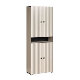 Hochschrank Welltime "Amrum", grau (hellgrau), B:70cm H:188cm T:31cm, Holzwerkstoff, Metall, Schränke, Badezimmerschrank mit und ohne Schublade - (B/T/H) 40-70/31/186 cm