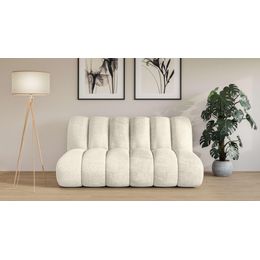 2,5-Sitzer "Priya Designersofa, moderne Steppung, auch in Boucl&eacute;", beige (creme), B:185cm H:84cm T:108cm, 100% Polyester, LeGer Home by Lena Gercke, Sofas, gem&uuml;tlich und modern, B/T/H: 185/108/84 cm