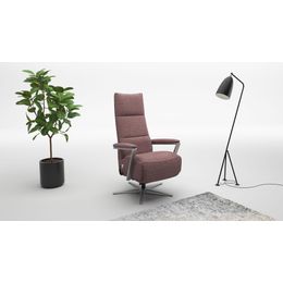 Sit & More TV-Sessel SIT & MORE "Vario Comfort, inkl. Kopfteilverstellung & 360 Drehfunktion", lila (aubergine), B:70cm H:124cm T:85cm, 100% Polyester, Sessel, mit Gasdruck, H&ouml;he der Armlehnen 62cm