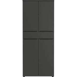 Aktenschrank Germania "Mailand", grau (graphit), B:80cm H:197cm T:40cm, Spanplatte, Schr&auml;nke, optional mit Schublade, T&uuml;rd&auml;mpfer, Breite 80 cm, Made in Germany