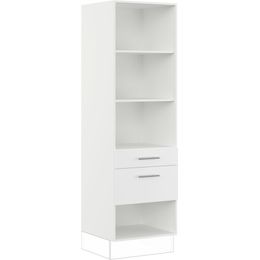 Seitenschrank IMPULS KÜCHEN ""Valencia", Breite/Höhe: 60/190,7 cm, mit Soft-Close", weiß, B:60cm H:190,7cm T:57,6cm, Dekorfolie, Holzwerkstoff, Schränke, vormontiert, mit Schubkasten, mit Auszug, mit verstellbaren Fachböden