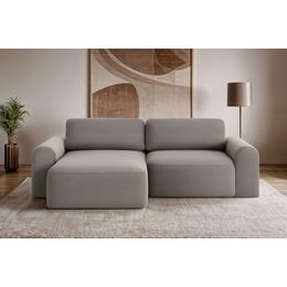 Ecksofa OTTO HOME, B:272cm H:84,5cm T:152cmbraun, 100% Polyester, Sofas, "LEOO universell Schlafsofa mit Bettkasten, Maße B/T/H: 272/152/84,5 cm",