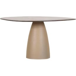 Esstisch GUTMANN FACTORY, braun (dunkelbraun, beige, dunkelbraun), B:120cm H:76cm T:140cm, Tische, Esstisch