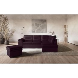 Ecksofa COTTA "Leandra L-Form", braun, B:250cm H:88cm T:90cm, NaturLEDER: Bitte beachten Sie, dass Lederbez&uuml;ge mehr N&auml;hte aufweisen als Stoffbez&uuml;ge.;Kunstleder Softlux;NaturLEDER (echtes Rindsleder) in Sitz und R&uuml;cken.;Luxus-Microfaser (100% Polyester), Sofas, Ecksofa, wahlweise mit Bettfunktion & Bettkasten