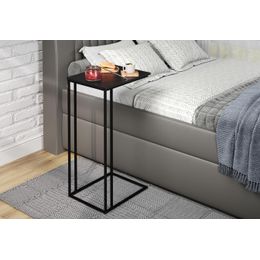 Beistelltisch Inosign "Sterling", schwarz (schwarz, schwarz, schwarz), B:50cm H:91cm T:40cm, Tische, Nachttisch für ein Boxspringbett - Couchtisch (B/T/H): 50/40/91 cm