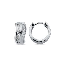 Adelia&acute;s Paar Creolen ADELIA&acute;S "Ohrringe 925 Sterling Silber Ohrringe - Creolen mit Zirkonia", silber, Ohrringe, Damen, Damen, Silber 925 (Sterlingsilber), 925 Silber poliert