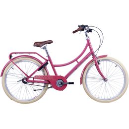 S'COOL Kinderfahrrad S’COOL "S'COOL chiX classic" Gr. 35, berry, beige, Fahrräder, Kinder, 35cm, 24 Zoll (60,96cm)