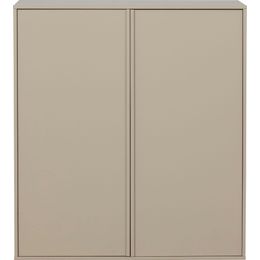 Highboard Woood "Daily Hochkommode", beige, B:100cm H:110cm T:58cm, FSC-zertifizierter Holzwerkstoff, Sideboards, Kommode mit Push-to-Open Funktion, H 110 cm x B 100 cm