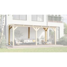 Terrassendach Weka "Bausatz f&uuml;r Terrassen&uuml;berdachung", beige (naturbelassen), Fichtenholz, Terrassen&uuml;berdachungen, f&uuml;r die freistehenden Montage, ohne Dacheindeckung