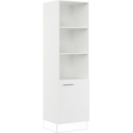 Seitenschrank IMPULS KÜCHEN ""Valencia", Breite/Höhe: 60/205,1 cm", weiß, B:60cm H:205,1cm T:57,6cm, Dekorfolie, Holzwerkstoff, Schränke, vormontiert, mit Drehtür, mit verstellbaren Fachböden