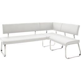 Eckbank MCA furniture "Arco", weiß, B:189cm H:86cm T:138cm, 100% Polyurethan, Sitzbänke, Eckbank frei im Raum stellbar, Breite 200 cm, belastbar bis 500 kg