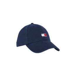 Baseball Cap Tommy Jeans "TJM HERITAGE CAP", Herren, blau (schwarz night navy), Web, Baumwolle, unifarben, Caps, mit großer Logostickerei