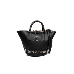 Tragetasche Juicy Couture "JASMINE BUCKET Damen", Kinder, Gr. B/H/T: 14cm x 20cm onesize, schwarz, Polyurethan, Taschen, Tragetasche Damen, Shopper, Einkaufstasche, Fashion, Lifestyle, Sale