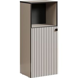Unterschrank Welltime "Amrum", grau (hellgrau), B:40cm H:95cm T:31cm, FSC-zertifizierter Holzwerkstoff, Kunststoff, Metall, Schr&auml;nke, Unterschrank, Standschrank mit 1 T&uuml;r & 1 Fach - (B/T/H) 40/31/95 cm