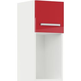 Klapphängeschrank IMPULS KÜCHEN ""Turin", Breite/Höhe: 30/72,3 cm", rot (rot hochglanz), B:30cm H:72,3cm T:34,5cm, Holzwerkstoff, Schränke, vormontiert, mit Klapptür und offener Nische