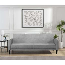 3-Sitzer DOREL HOME "Avon", grau (anthrazit), B:213cm H:81cm T:86cm, 100% Polyester, Sofas, Schlafsofa 213cm, Bettfunktion (110/190cm), trendiger Cord o. Webstoff