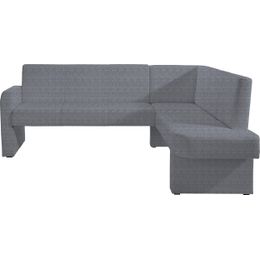 Eckbank Home Affaire "Umag", grau (grau (fantasy 8202)), B:210cm H:89cm T:160cm, Holzwerkstoff, Massivholz, Polyester, Sitzbänke, Sitz und Rücken gepolstert, verschiedene Qualitäten
