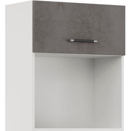 Klapphängeschrank IMPULS KÜCHEN ""Prag und Valencia", Breite/Höhe: 60/72,3 cm", grau (beton, optik schiefer dunkelgrau), B:60cm H:72,3cm T:34,2cm, Dekorfolie, Holzwerkstoff, Schränke, vormontiert, mit Soft-Close, mit Klapptür und offener Nische