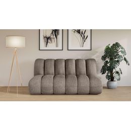 2,5-Sitzer "Priya Designersofa, moderne Steppung, auch in Boucl&eacute;", grau (taupe), B:185cm H:84cm T:108cm, 100% Polyester, LeGer Home by Lena Gercke, Sofas, gem&uuml;tlich und modern, B/T/H: 185/108/84 cm