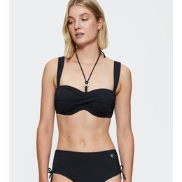 Balconette-Bikini-Top Triumph "Summer Twist DP", Damen, Gr. 38, Cup B, schwarz, Microfaser, Obermaterial: 77% Polyamid, 23% Elasthan, Bikini-Oberteile, Eleganz und Komfort