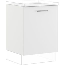 Wäscheschrank IMPULS KÜCHEN ""Prag und Valencia", Breite/Höhe: 60/72,3 cm, mit Soft-Close", weiß, B:60cm H:72,3cm T:57,6cm, Dekorfolie, Holzwerkstoff, Schränke, vormontiert, mit Auszug, mit Waschekörben