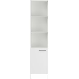 Seitenschrank IMPULS KÜCHEN ""Valencia", Breite/Höhe: 50/205,1 cm", weiß, B:50cm H:205,1cm T:57,6cm, Dekorfolie, Holzwerkstoff, Schränke, vormontiert, mit Drehtür, mit verstellbaren Fachböden