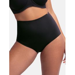 Slip Dorina "High Waisted Midi", Damen, Gr. L, beige (beige, schwarz), Microtouch, Obermaterial: 74% Polyamid, 26% Elasthan, figurbetont, Unterhosen, kaum sichtbar unter enger Kleidung