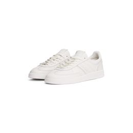 Sneaker Tommy Jeans "THE GREENWICH EDGE FULL LEATHER", Damen, Gr. 40, wei&szlig;, Leder, Schuhe Sneaker, Freizeitschuh, Halbschuh, Schn&uuml;rschuh im Basket-Style