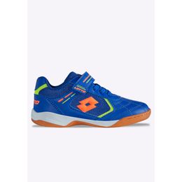Hallenschuh Lotto, Mädchen, Gr. 34, blau, fr.orange, Synthetik, Schuhe