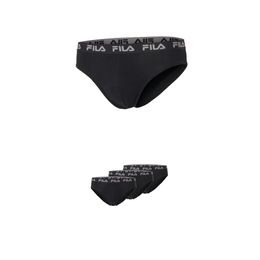 Slip Fila "MAN BRIEF", Herren, Gr. L, schwarz, Obermaterial: 95% Baumwolle, 5% Elasthan, bedruckt, unifarben, körpernah, Unterhosen, elastischer Logobund