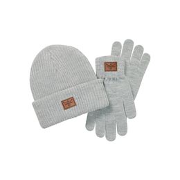 Beanie Chiemsee, Herren, Gr. S/M, grau (neutral gray), Obermaterial: 45% Baumwolle, 45% Polyacryl, 10% Elasthan, Mützen