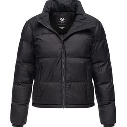 Steppjacke Ragwear "Serah", Damen, Gr. XS (34), schwarz, Obermaterial 1: 100% Nylon, Obermaterial 2: 100% Polyester, Innenfutter: 100% Polyester, Wattierung: 100% Polyester, lässig geschnitten hüftbedeckend, hoch geschlossener Ausschnitt, eng Strickbündchen, Jacken, stylische Damen Winterjacke im Colourblocking-Design
