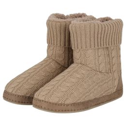 Apollo Damen Hausboots, Gr. 39taupe melange, Obermaterial: 100% Polyester. Futter: 100% Polyester. Laufsohle: 100% Gummi, meliert, Schuhe,