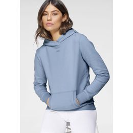 Kapuzensweatshirt Tamaris, Damen, Gr. 32/34, blau (hellblau), angeraute Sweatware, Obermaterial: 80% Baumwolle, 20% Polyester. Kapuzenfutter: 100% Baumwolle, Basic, figurumspielend h&uuml;ftbedeckend, Rippb&uuml;ndchen, Sweatshirts, figurumspielender Schnitt mit Tasche