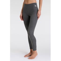 Thermounterhose HEATKEEPER "LADIES THERMAL BASIC UNDERWEAR PANTS", Damen, Gr. M, grau (anthrazite melange), Obermaterial: 50% Baumwolle, 50% Polyester, meliert, unifarben, körpernah, Unterhosen, mit Logoprägung und bequemen Bund, perfekt für Wintersportaktivitäten