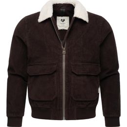 Cordjacke Ragwear "Aviss", Herren, Gr. XXXL (58), braun (dunkelbraun), Obermaterial: 100% Baumwolle, Innenfutter: 100% Polyester, Wattierung: 100% Polyester, gerade hüftbedeckend, Ärmel ohne Ärmelschlitz Rippstrickbündchen, Jacken, Wasserdichte Herren Übergangsjacke aus Kord