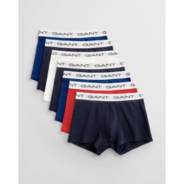 Trunk Gant "TRUNK 7-PACK", Damen, Gr. L, bunt (multicolor), Jersey, Obermaterial: 95% Baumwolle, 5% Elasthan, figurbetont, Unterhosen, Mit elastischem Bund
